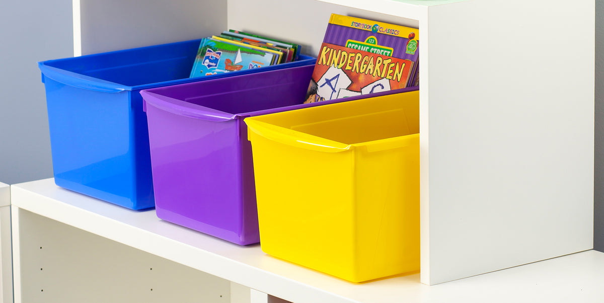 Wide Book Bins – Storex