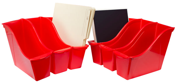 Small Book Bin, Red - Storex